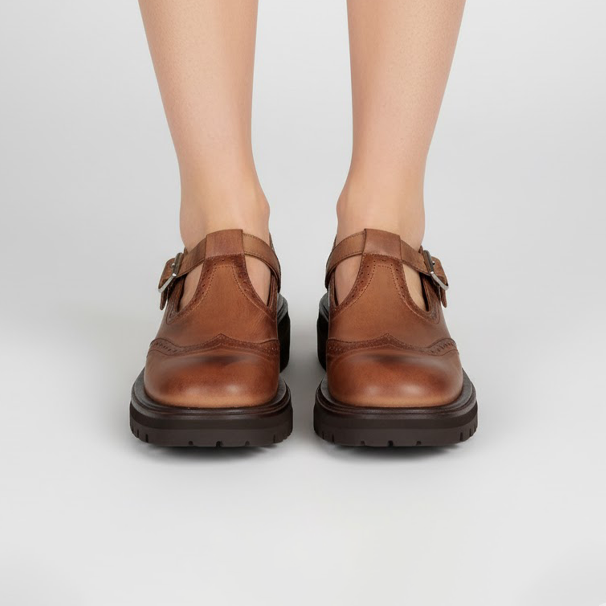 Anna | Chic Classic Boots Vintage Buckle Mary Jane Style – Monaira